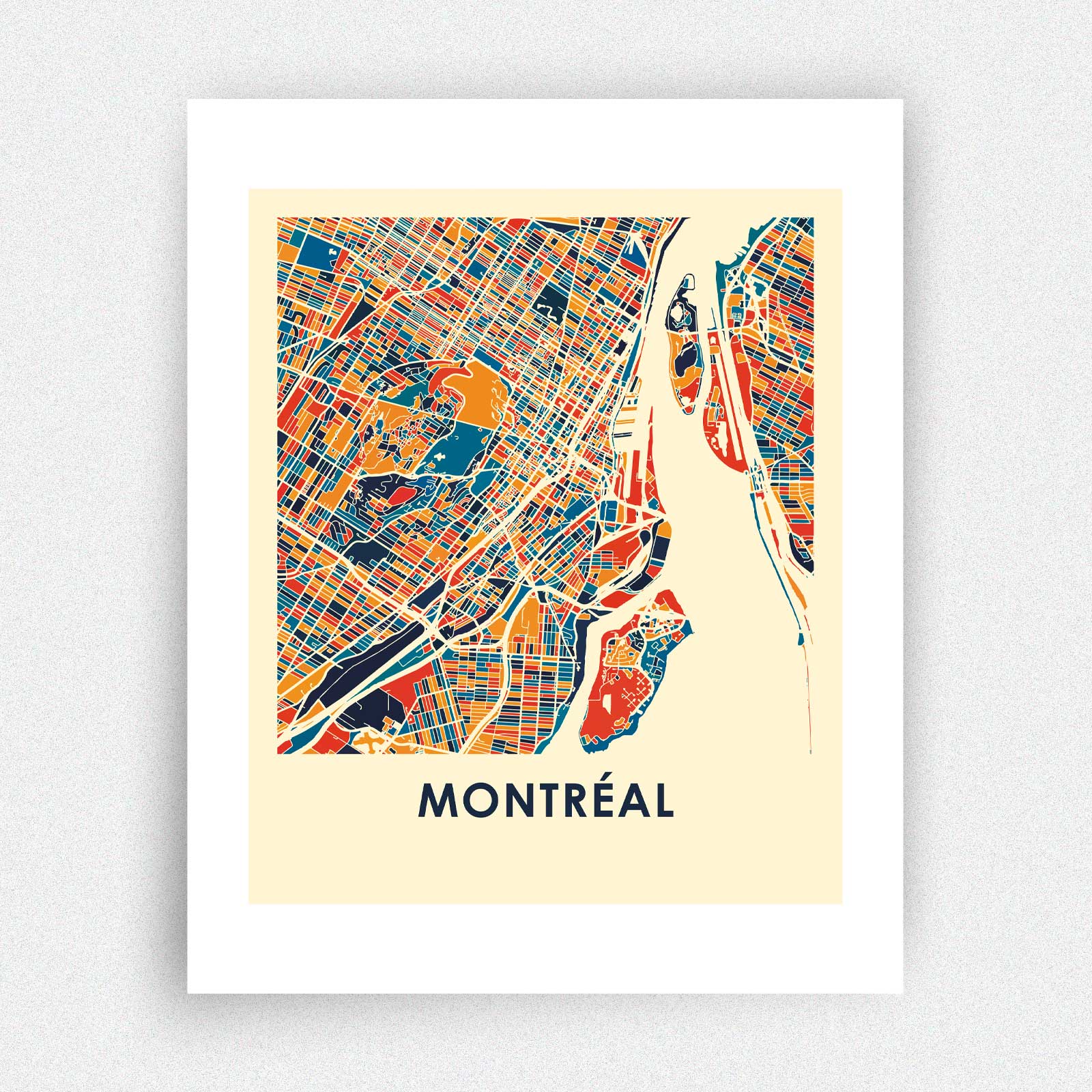 Montréal Map Print - Chroma Style – Studio Raton