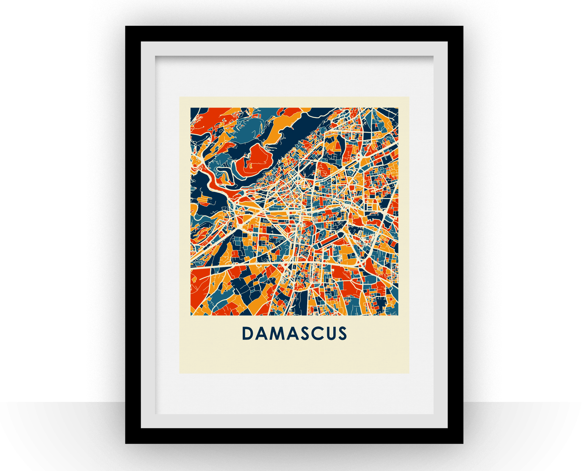 Damascus Map Print - Full Color Map Poster – Studio Raton