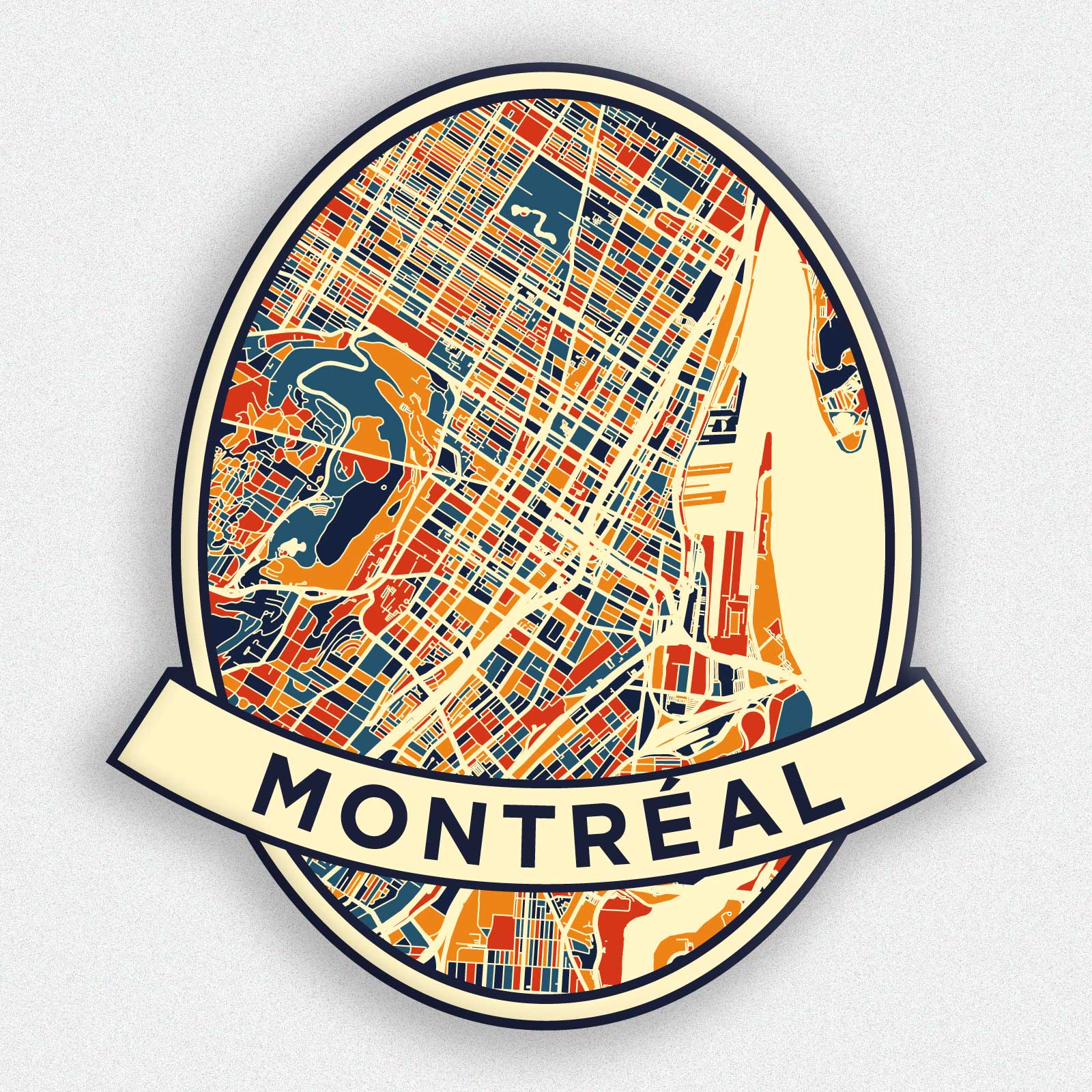 Montreal Chroma Map Sticker – Studio Raton
