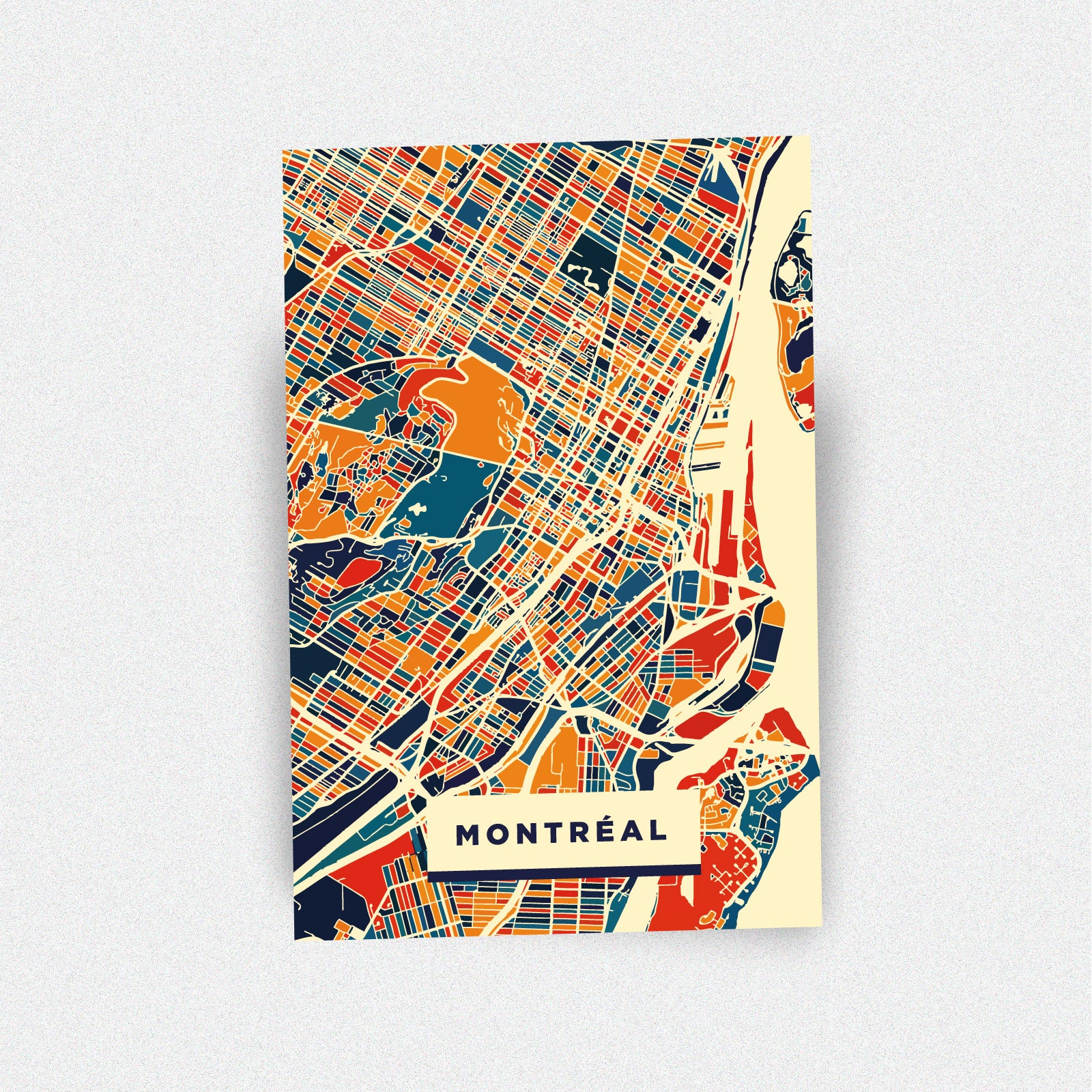 Chroma Map Postcard - Montréal – Studio Raton