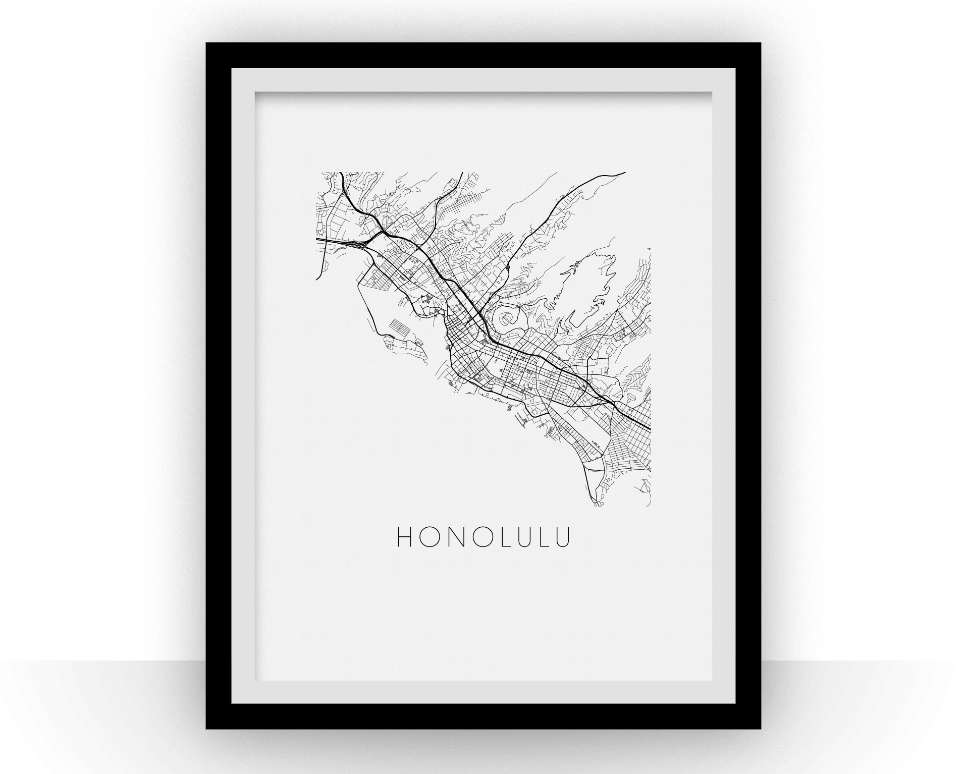 Honolulu Map Print – Studio Raton