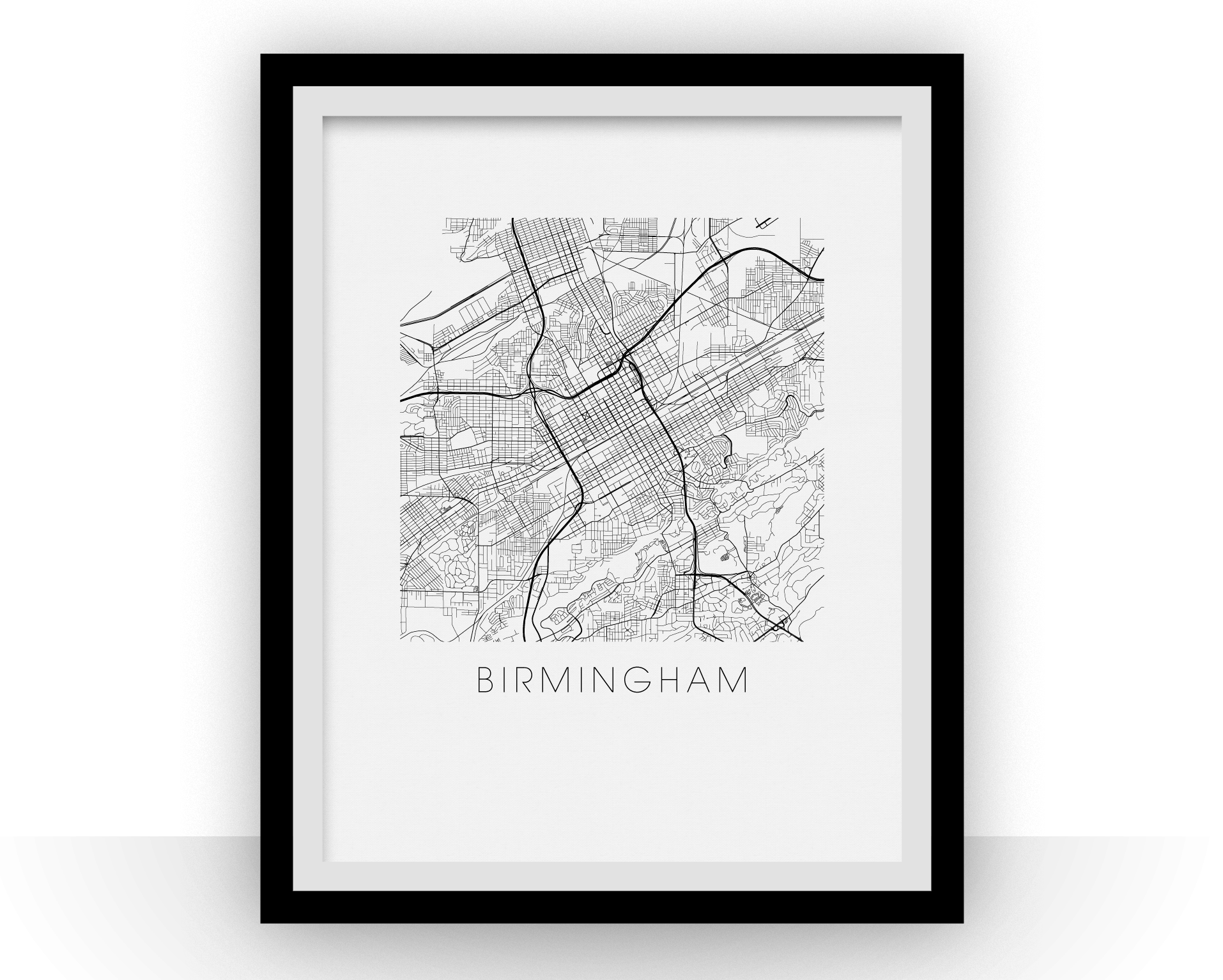 Birmingham Alabama Map Print – Studio Raton