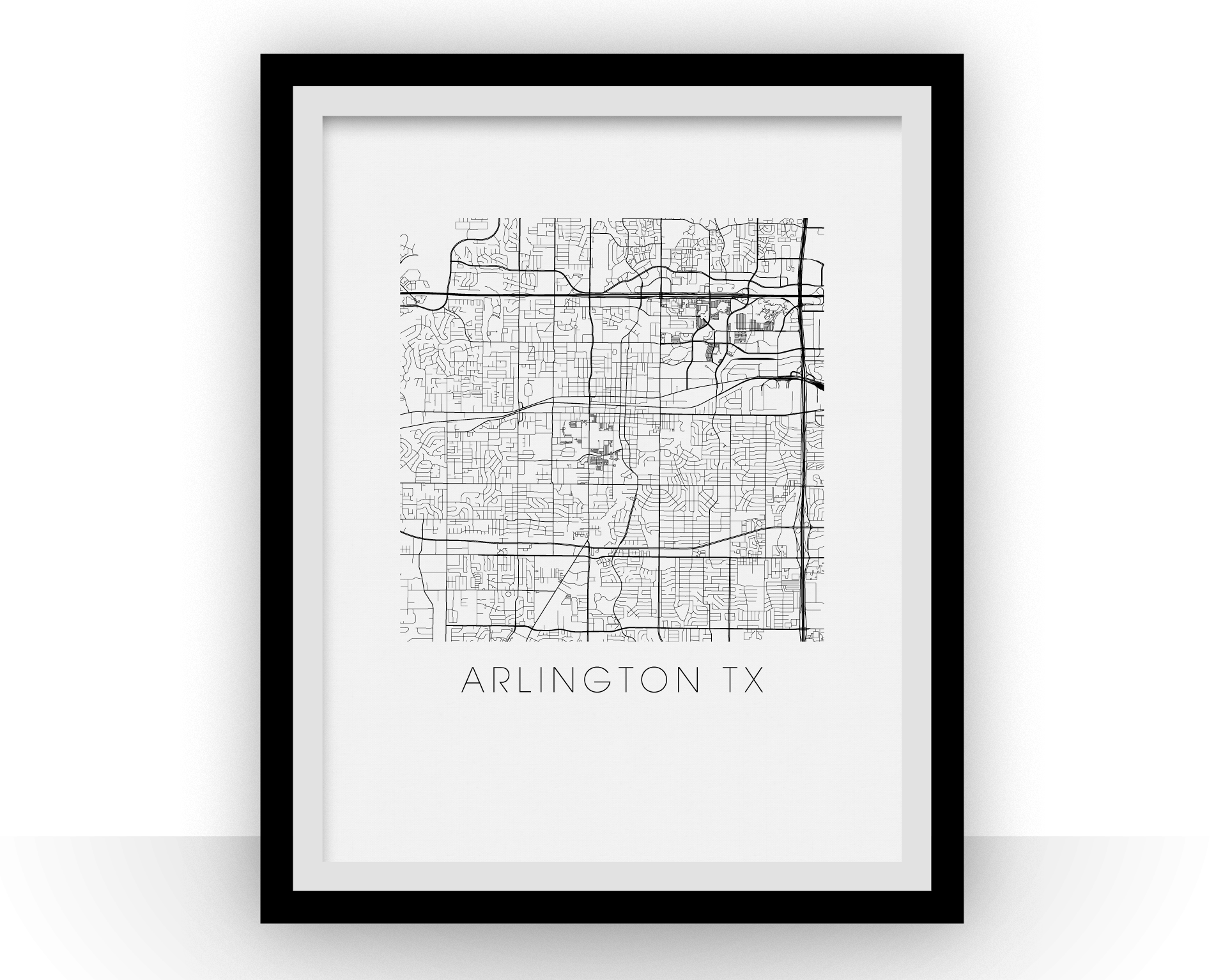 Arlington Texas Map Print – Studio Raton