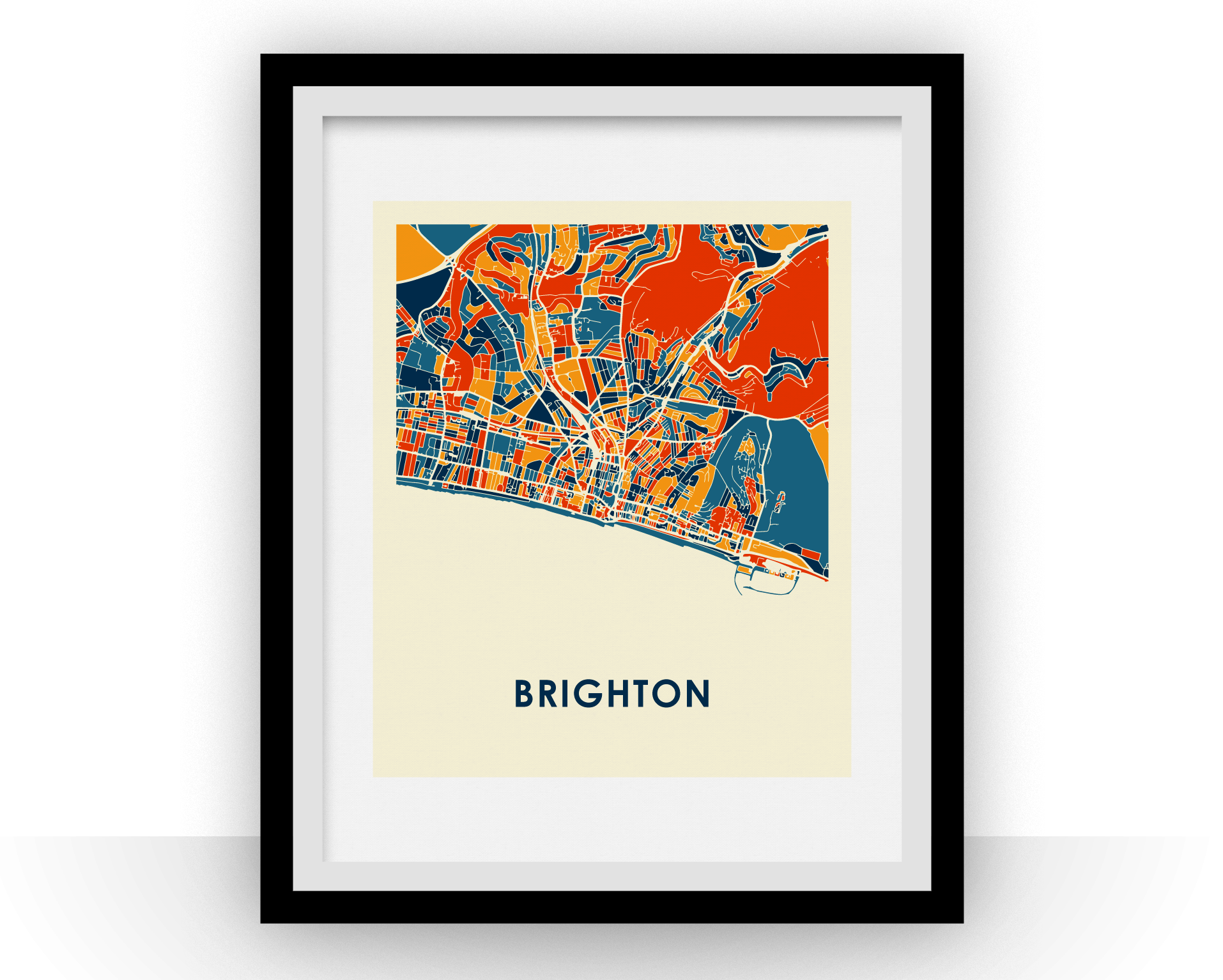 Brighton Map Print - Full Color Map Poster – Studio Raton