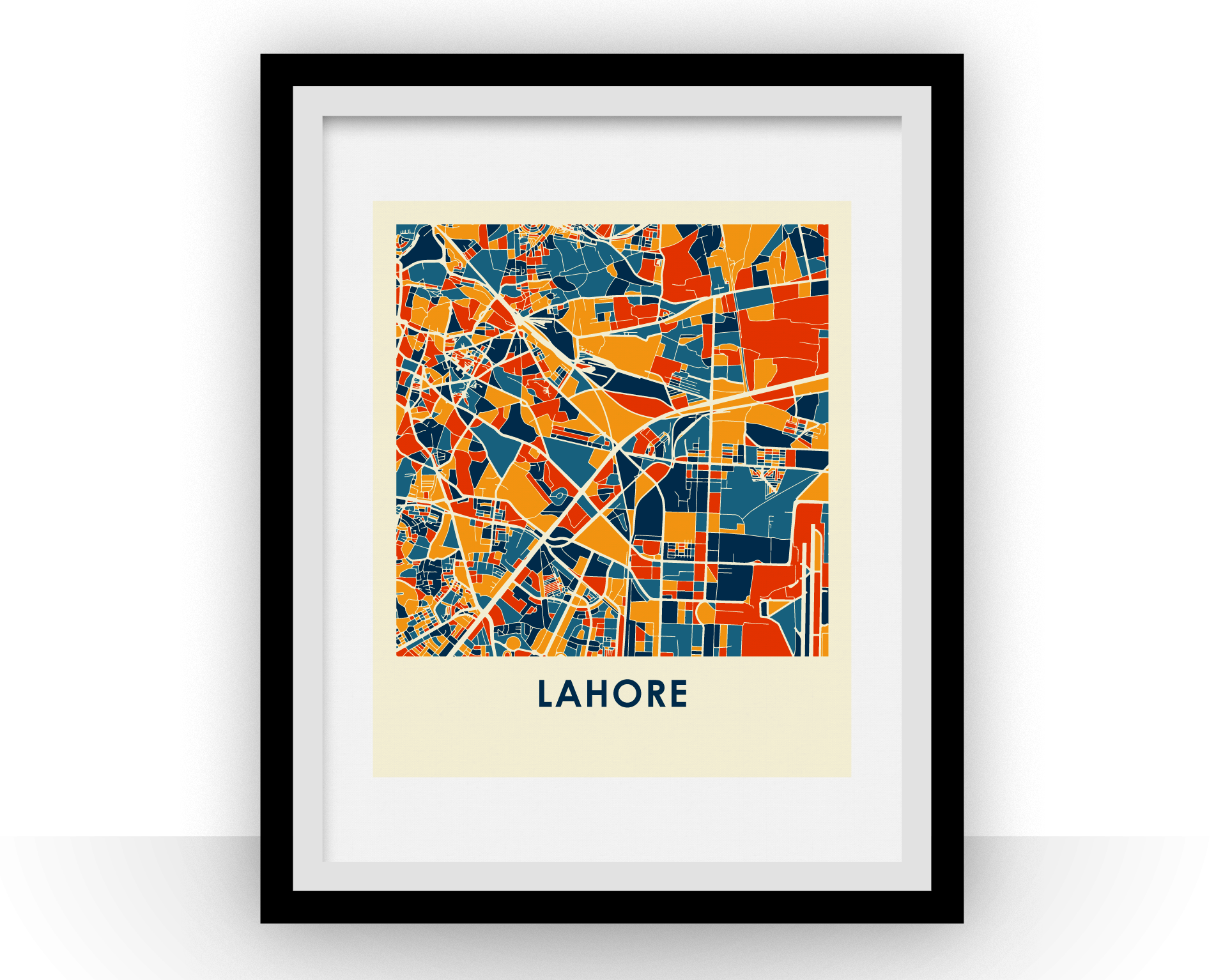Lahore Map Print - Full Color Map Poster – Studio Raton
