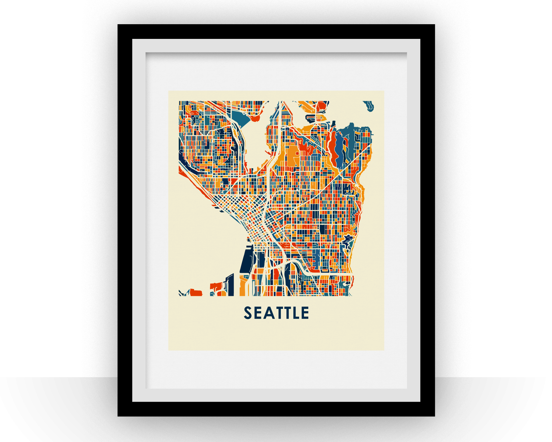 Seattle Map Print - Full Color Map Poster – Studio Raton