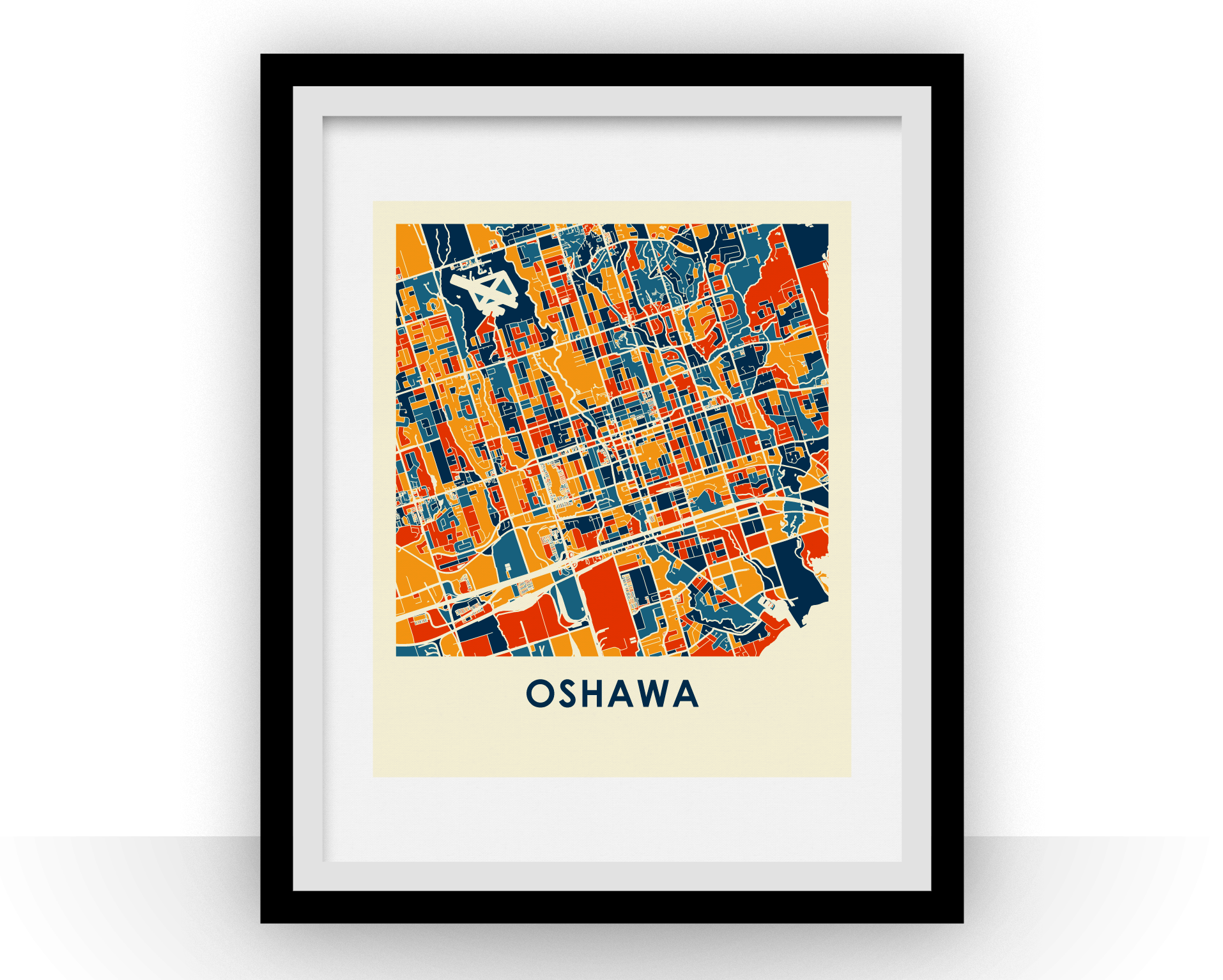 Oshawa Ontario Map Print - Full Color Map Poster – Studio Raton