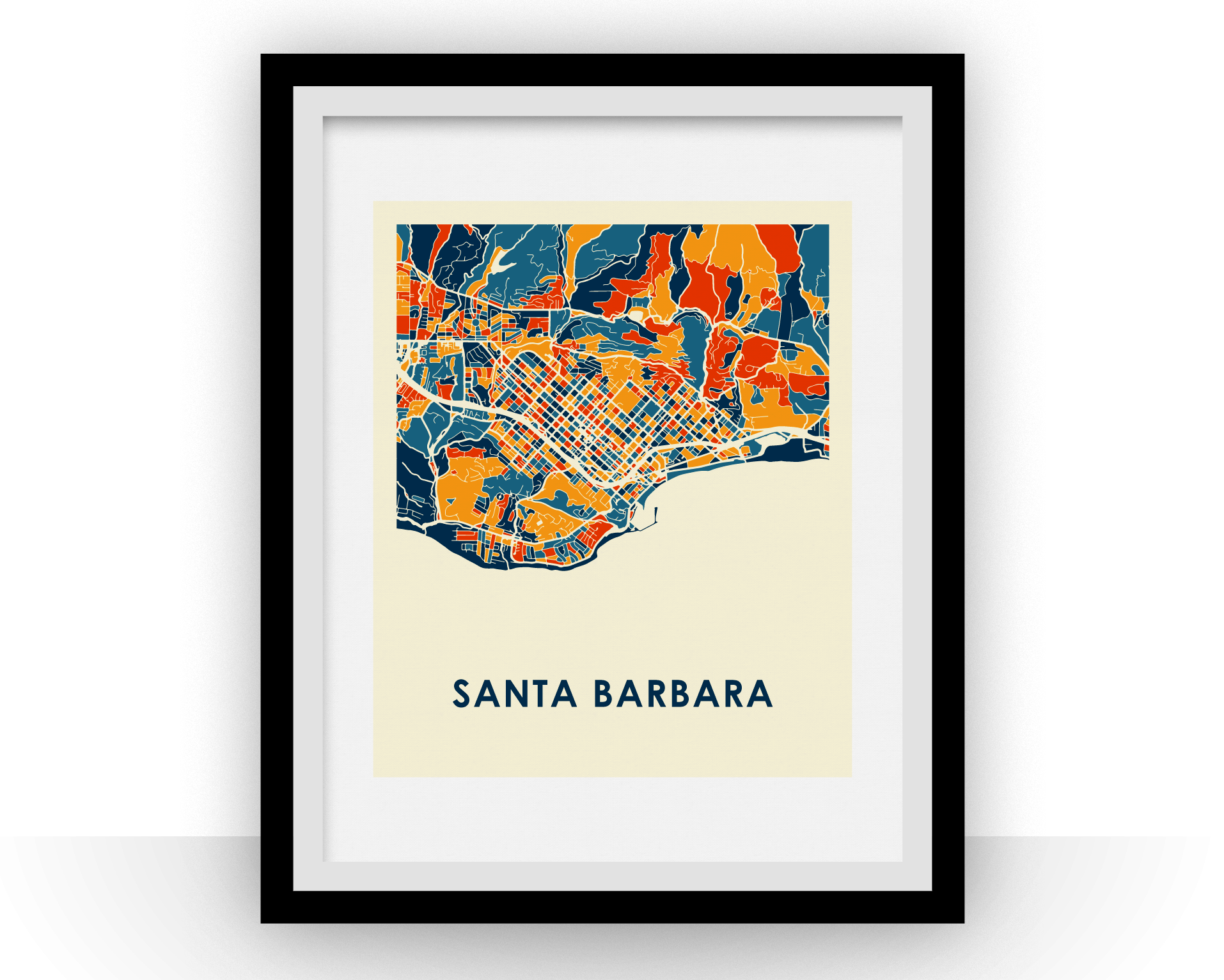 Santa Barbara Map Print - Full Color Map Poster – Studio Raton