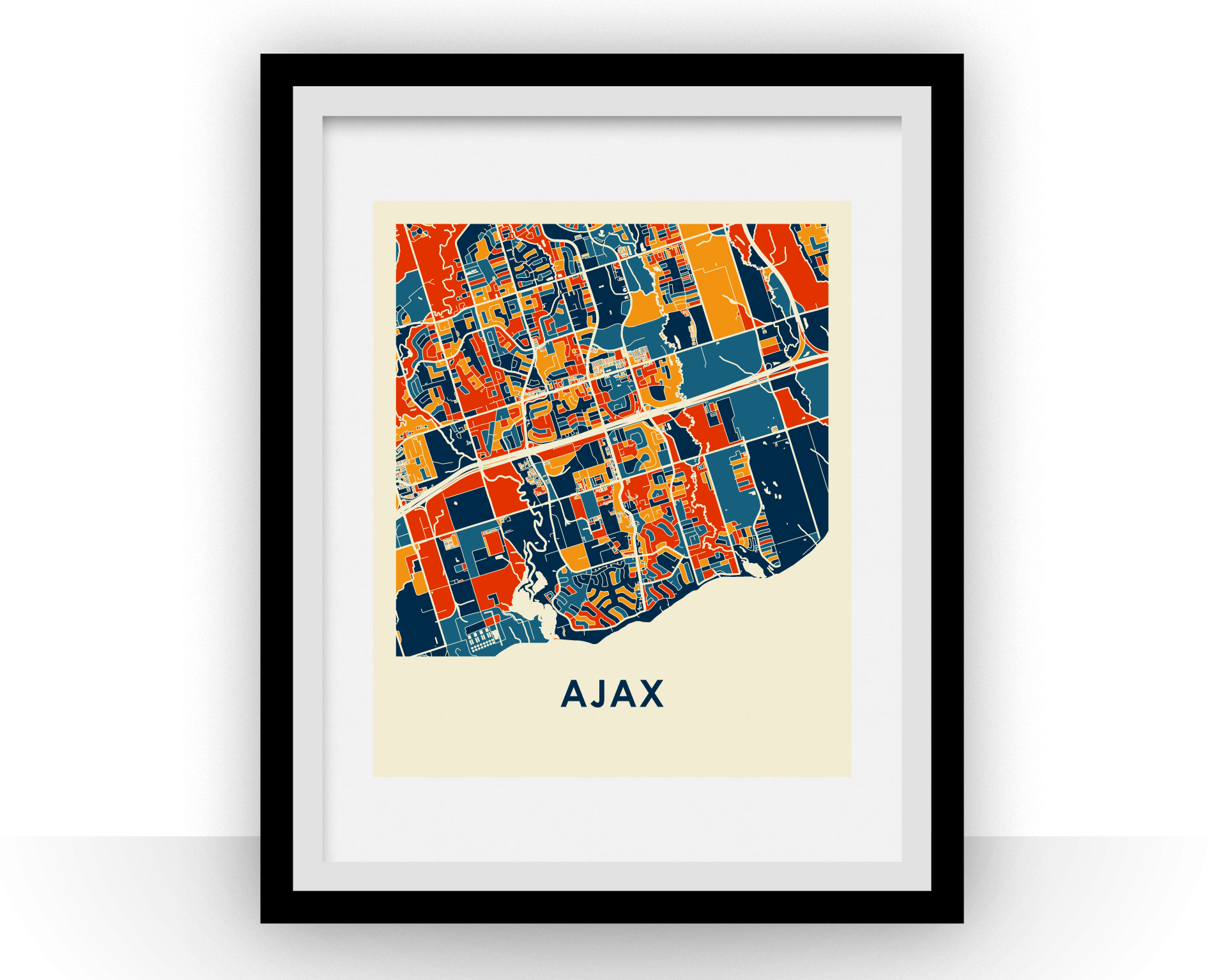 Ajax Ontario Map Print - Full Color Map Poster – Studio Raton