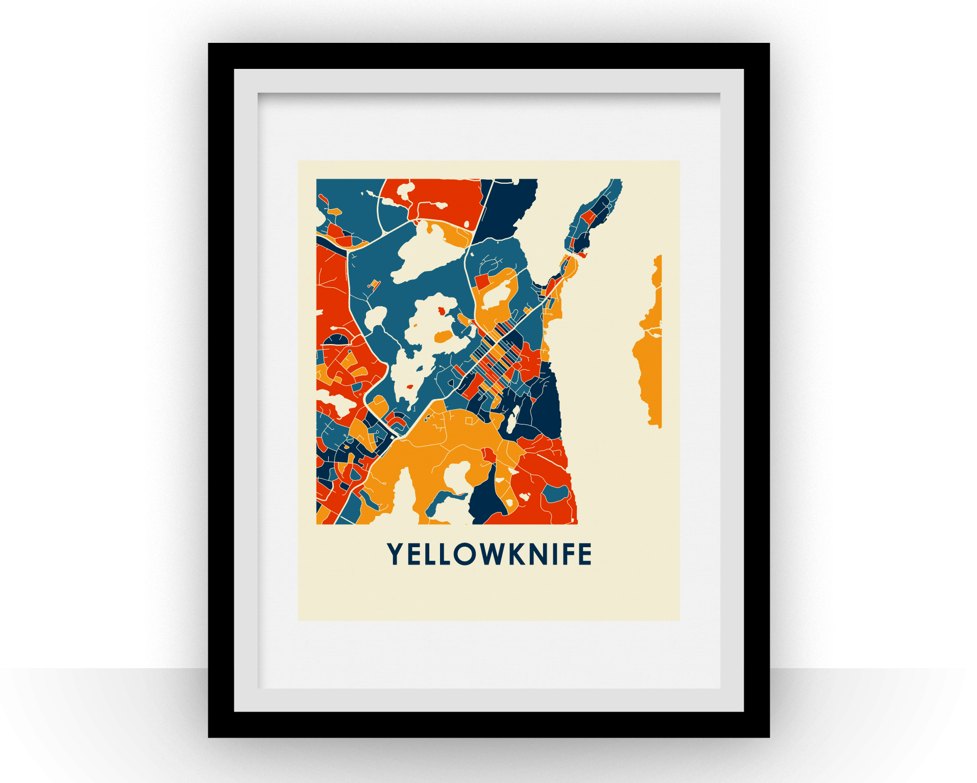 Yellowknife Map Print - Full Color Map Poster – Studio Raton