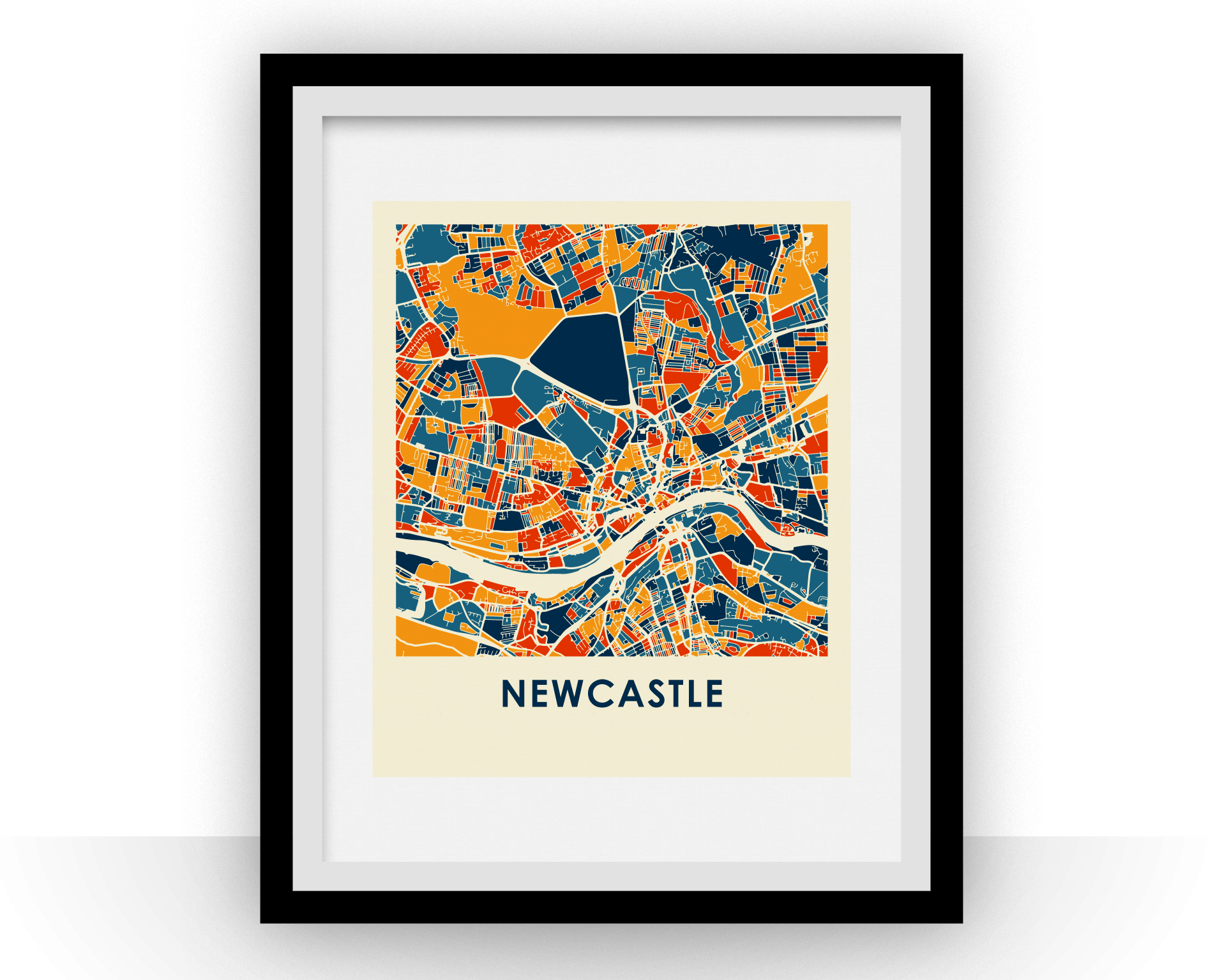 Newcastle Map Print - Full Color Map Poster – Studio Raton