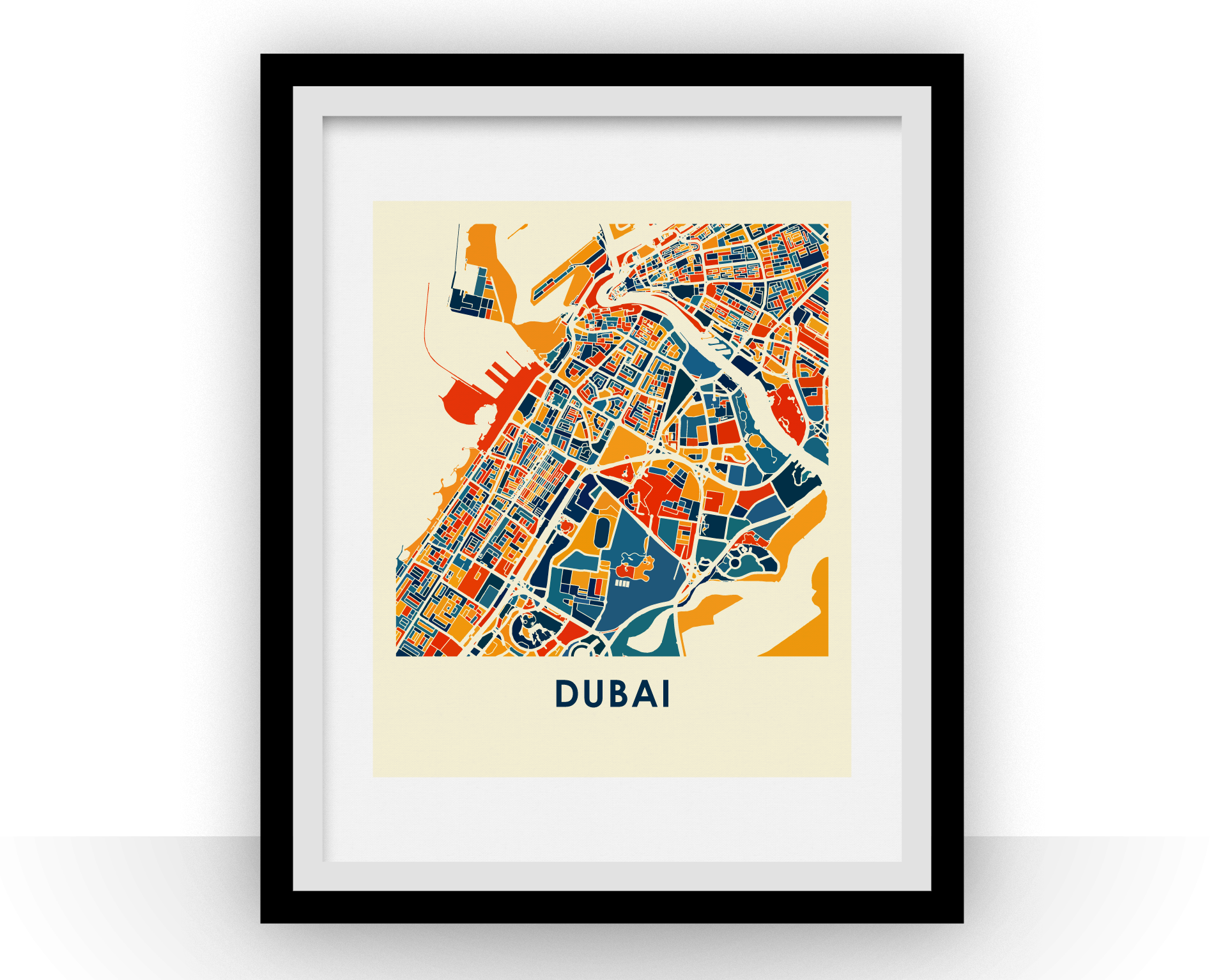 Dubai Map Print - Full Color Map Poster – Studio Raton