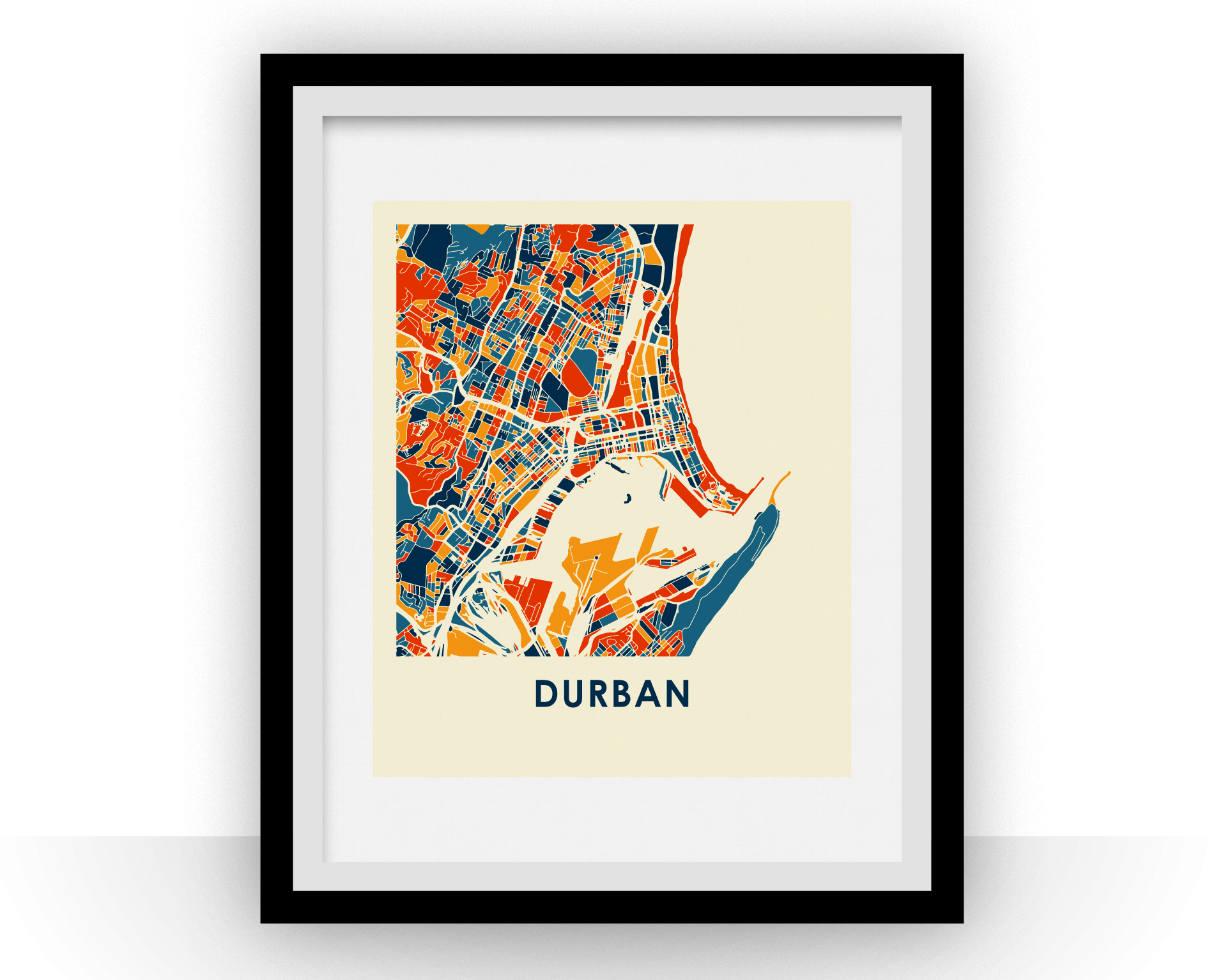 Durban Map Print - Full Color Map Poster – Studio Raton