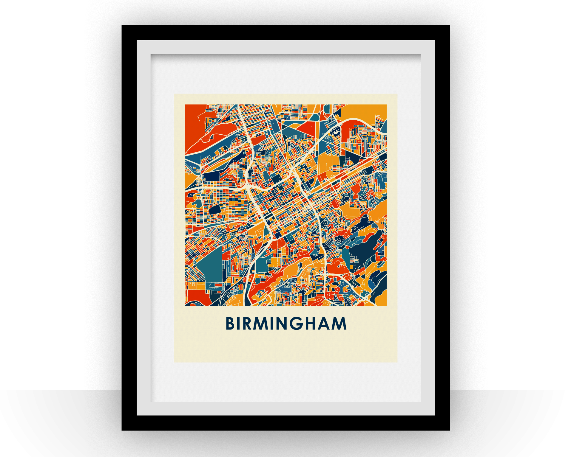 Birmingham Alabama Map Print - Full Color Map Poster – Studio Raton