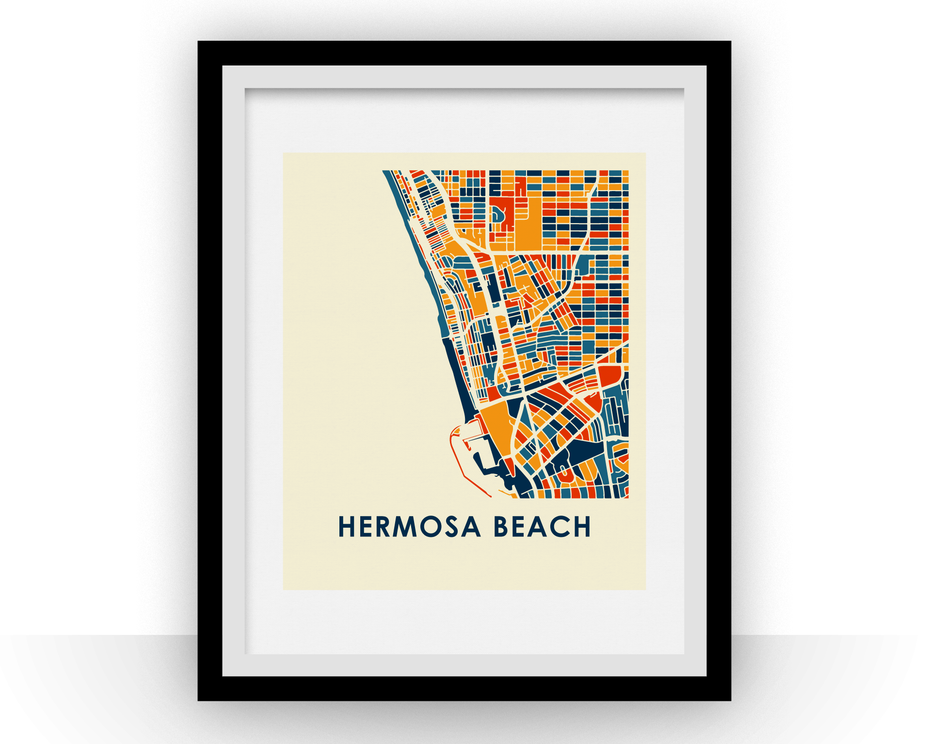 Hermosa Beach Map Print - Full Color Map Poster – Studio Raton