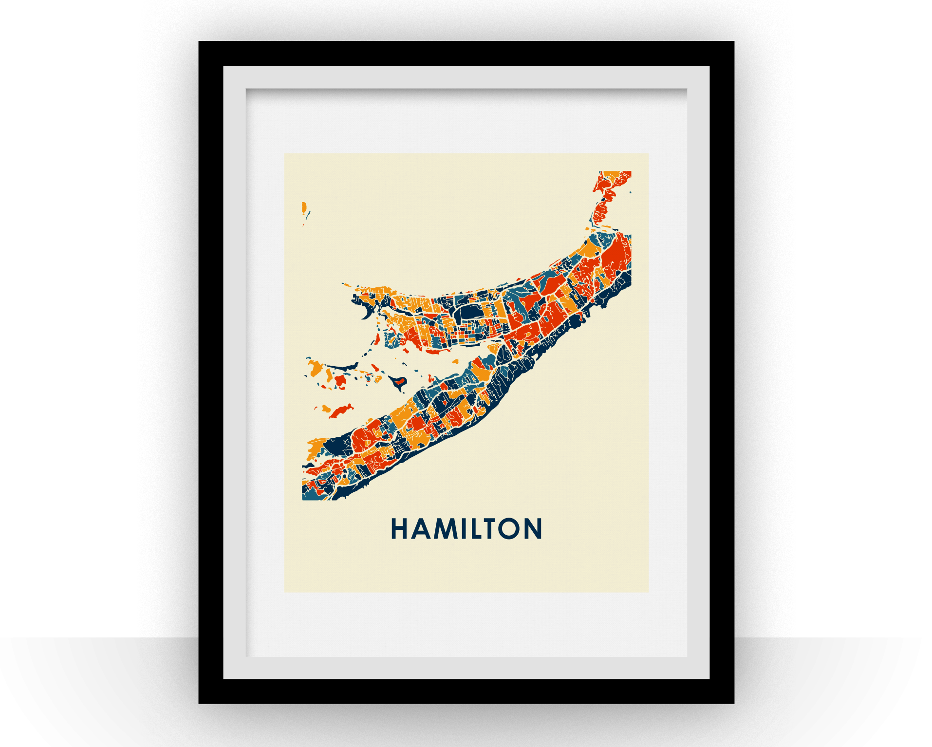 Hamilton Bermuda Map Print - Full Color Map Poster – Studio Raton