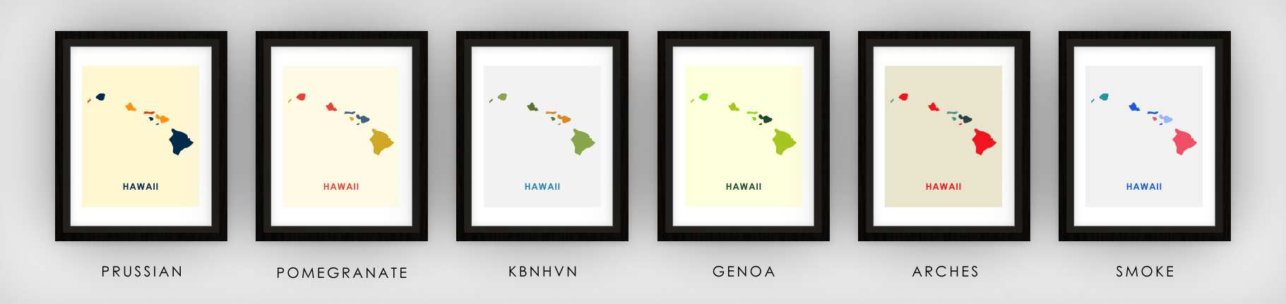 Hawaii Map Print - Full Color Map Poster – Studio Raton