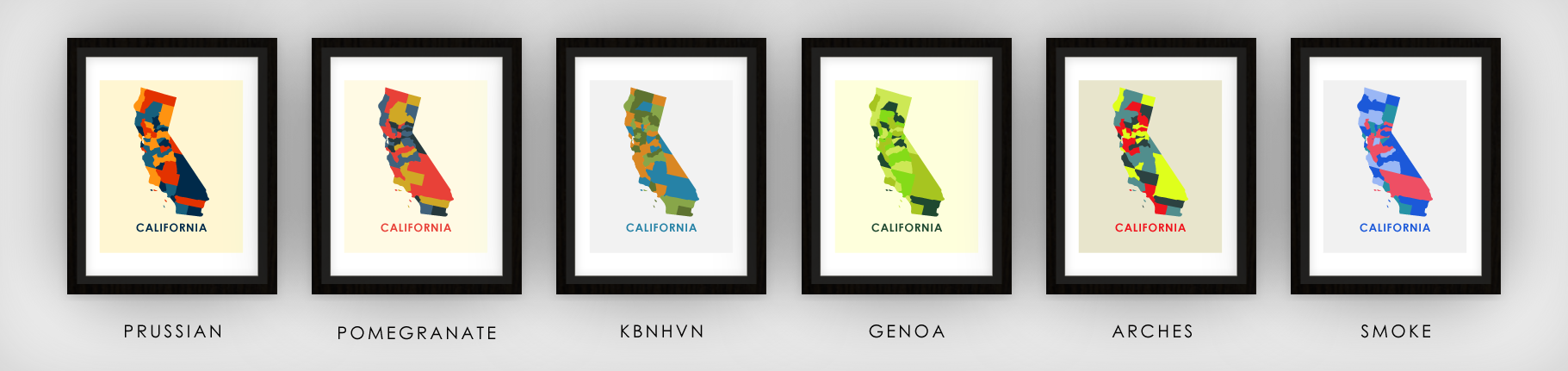 California Map Print - Full Color Map Poster – Studio Raton
