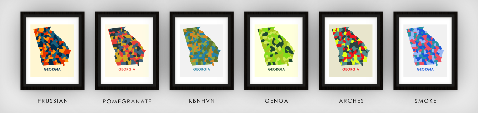 Georgia Map Print - Full Color Map Poster – Studio Raton
