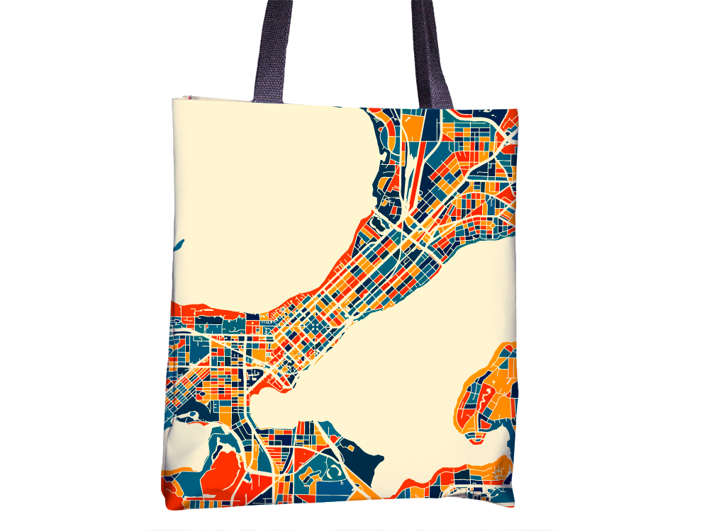 Madison Map Tote Bag - Wisconsin Map Tote Bag 15x15 – Studio Raton