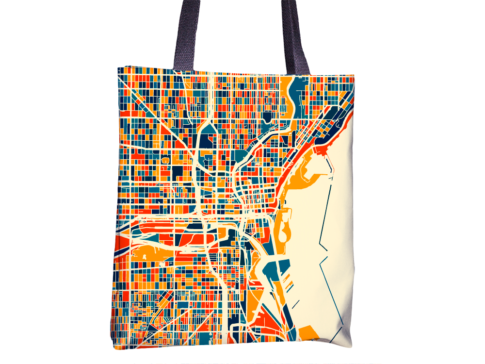 Milwaukee Map Tote Bag - Wisconsin Map Tote Bag 15x15 – Studio Raton