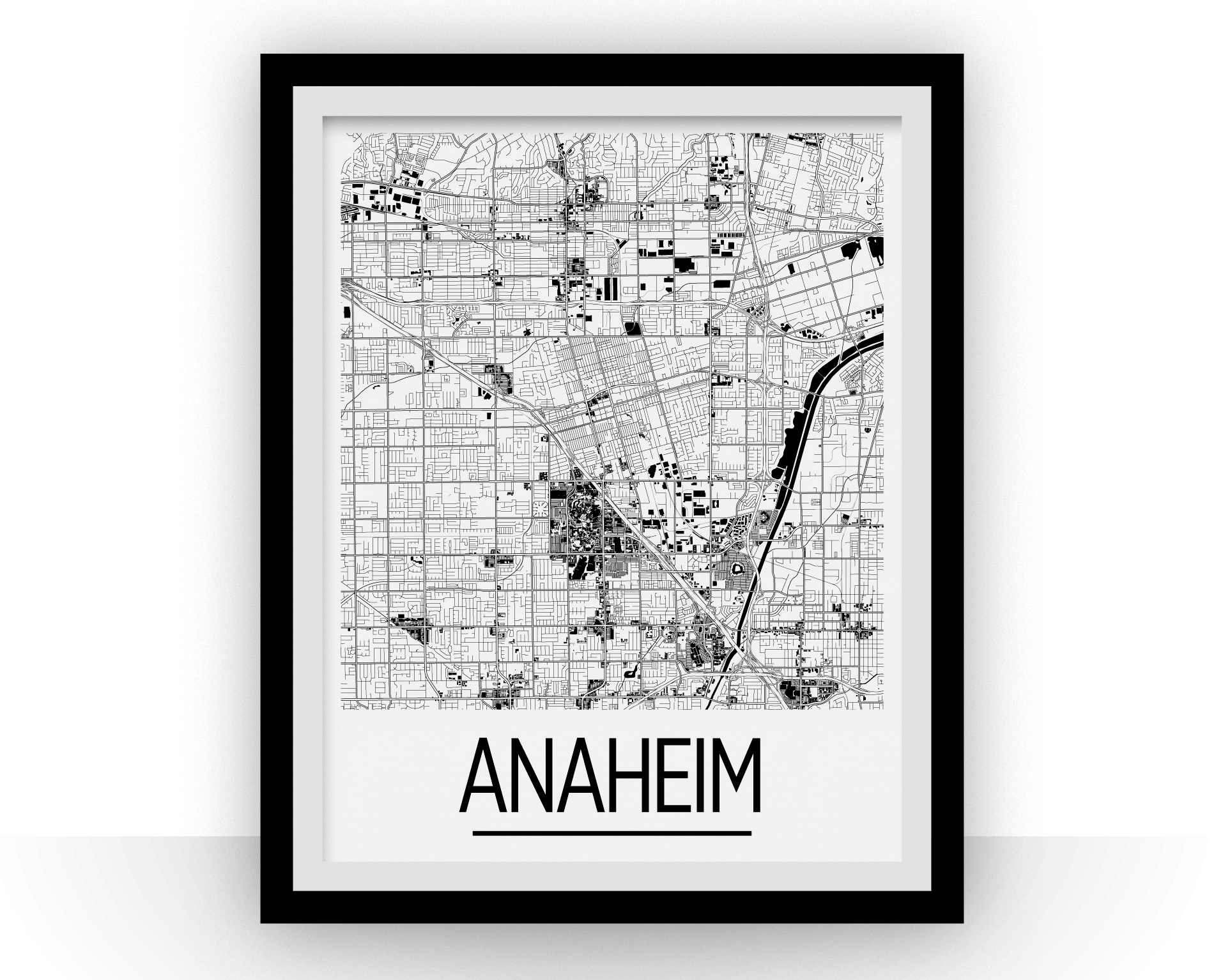 Anaheim Map Poster - usa Map Print - Art Deco Series – Studio Raton