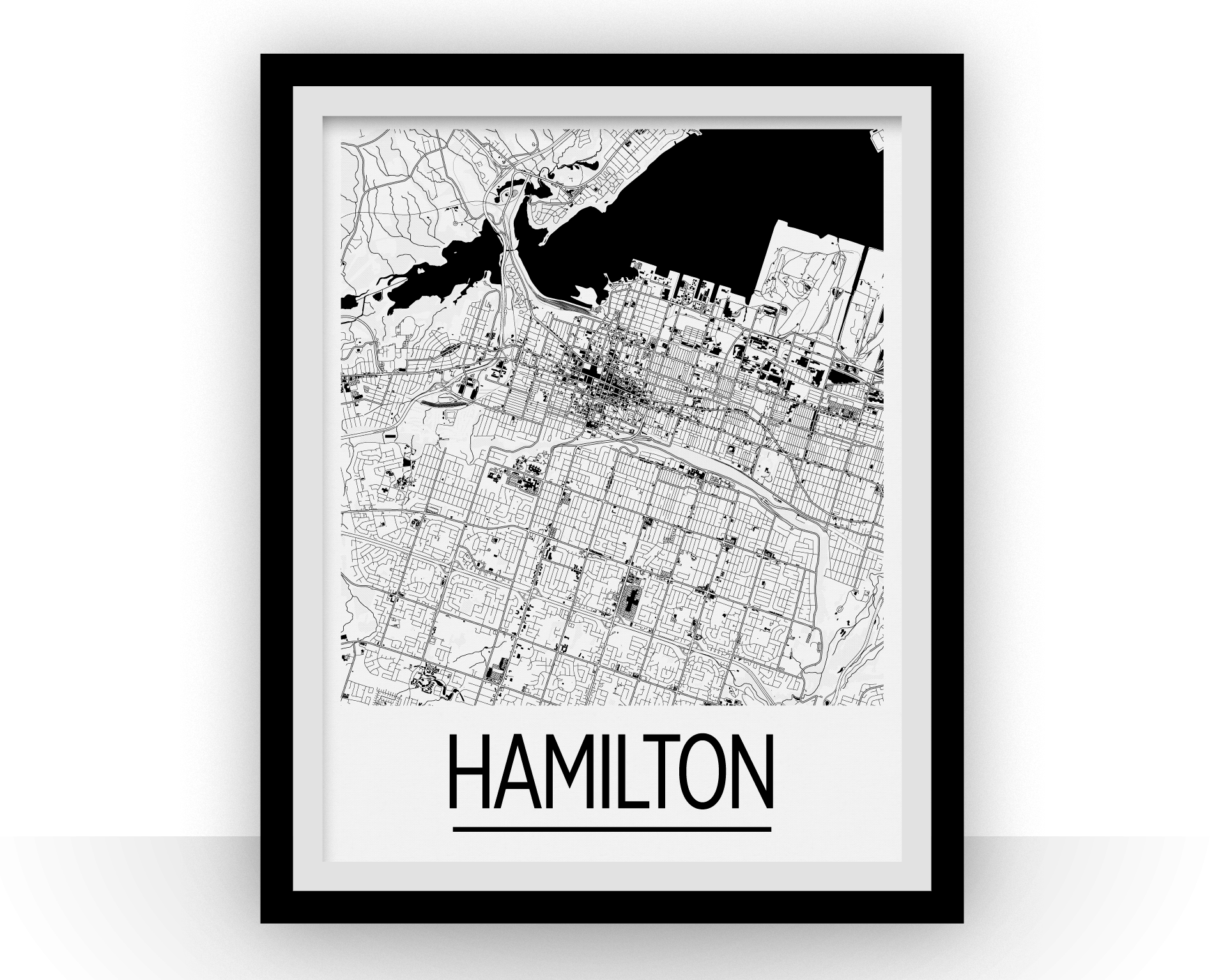 Hamilton Map Poster - Ontario Map Print - Art Deco Series – Studio Raton