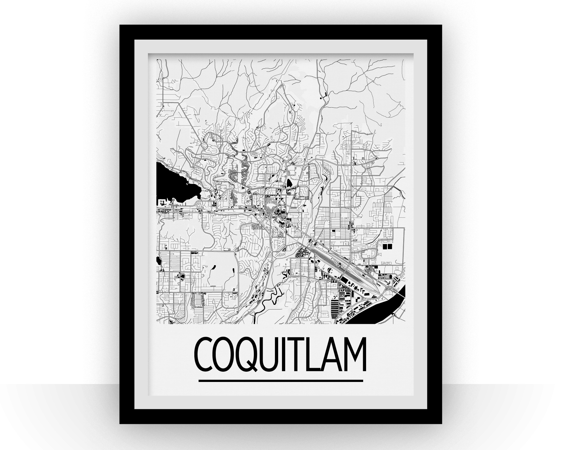 Coquitlam British Columbia Map Poster - British Columbia Map Print - A ...