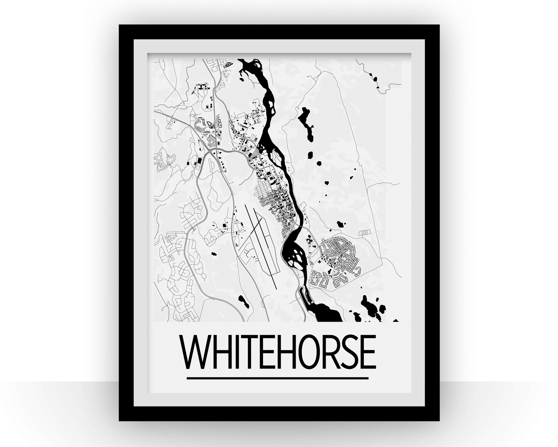 Whitehorse Map Poster - Canada Map Print - Art Deco Series – Studio Raton