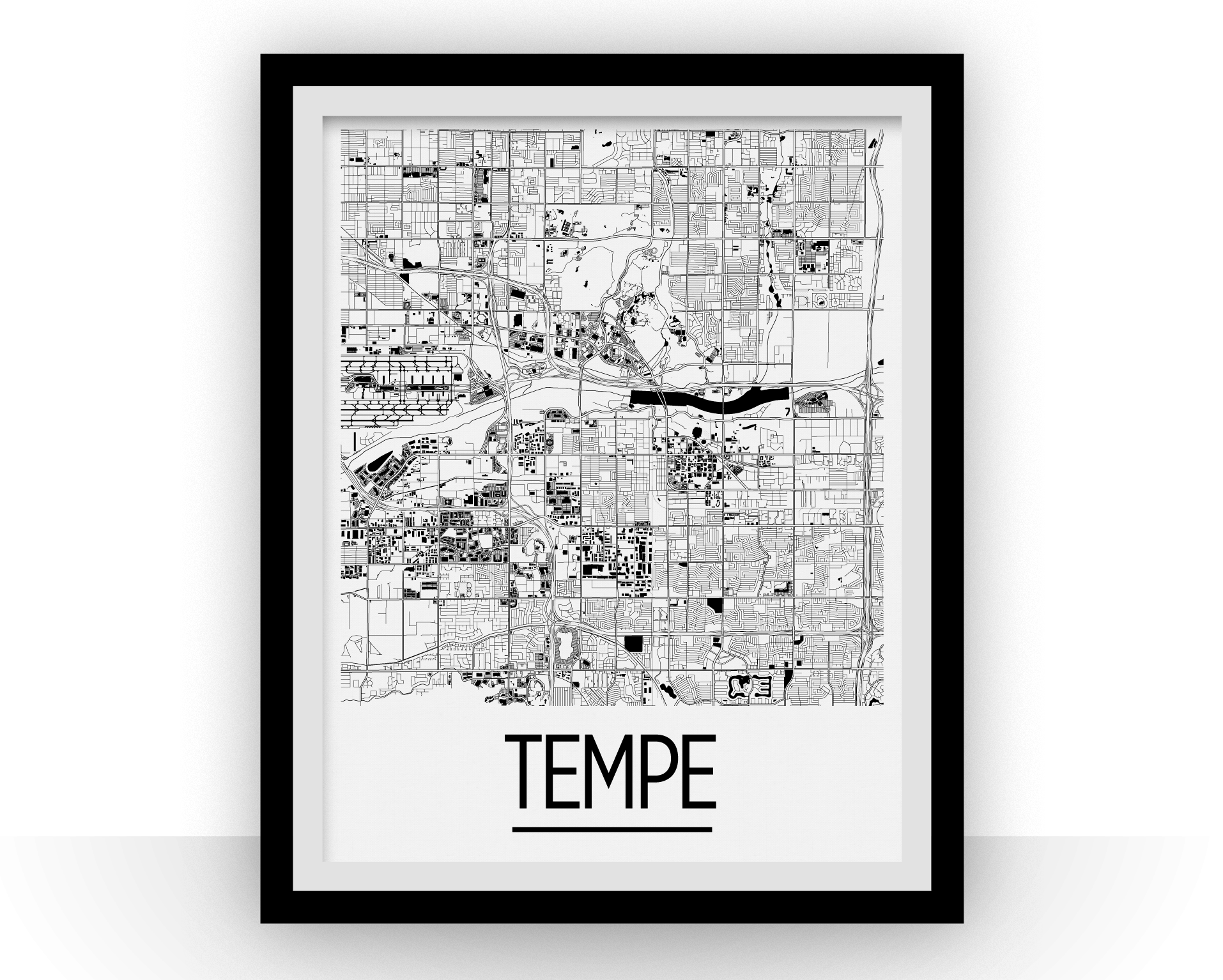 Tempe AZ Map Poster - Arizona Map Print - Art Deco Series – Studio Raton