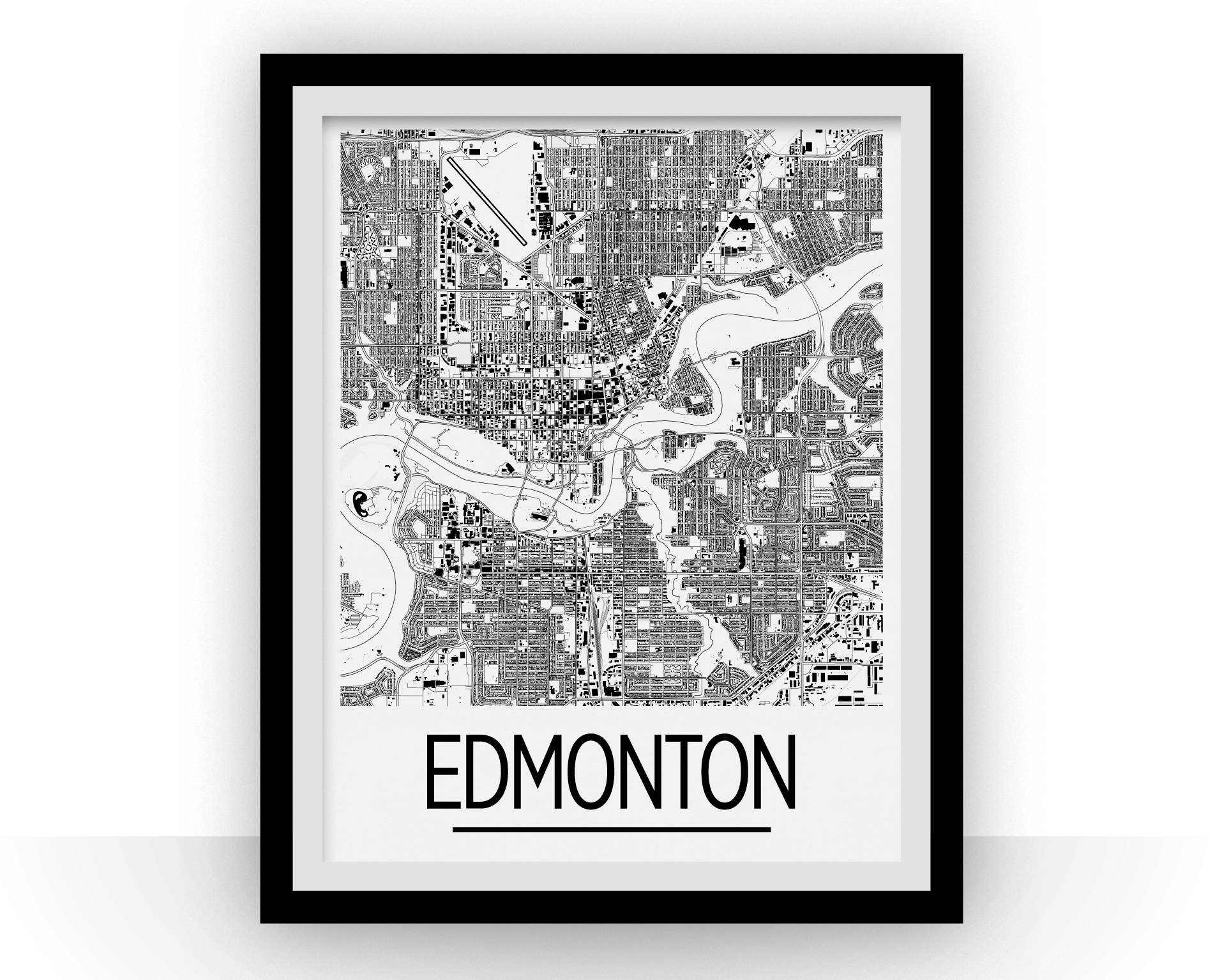 Edmonton Map Poster - Alberta Map Print - Art Deco Series – Studio Raton