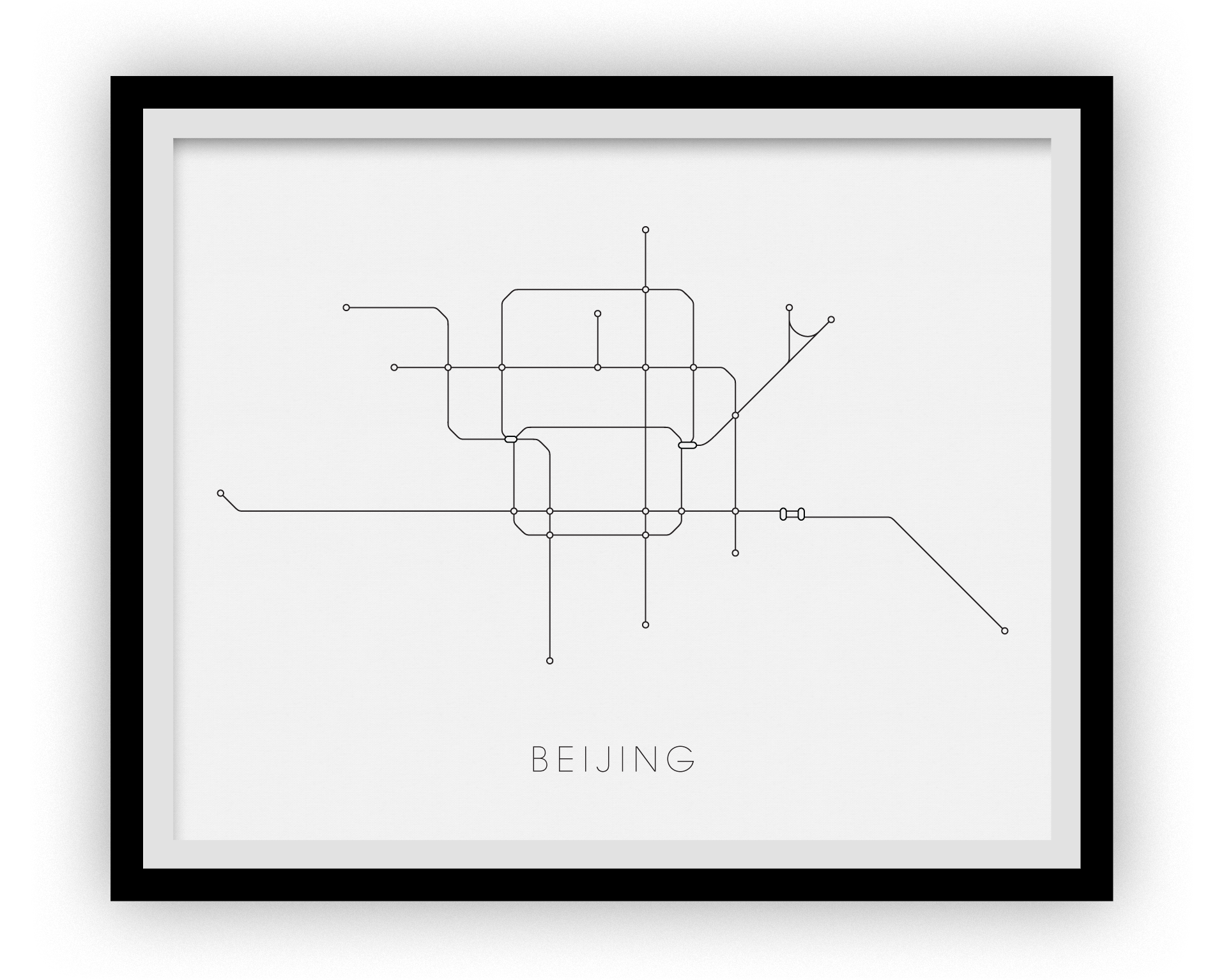 Beijing Subway Map Print - Beijing Metro Map Poster – Studio Raton