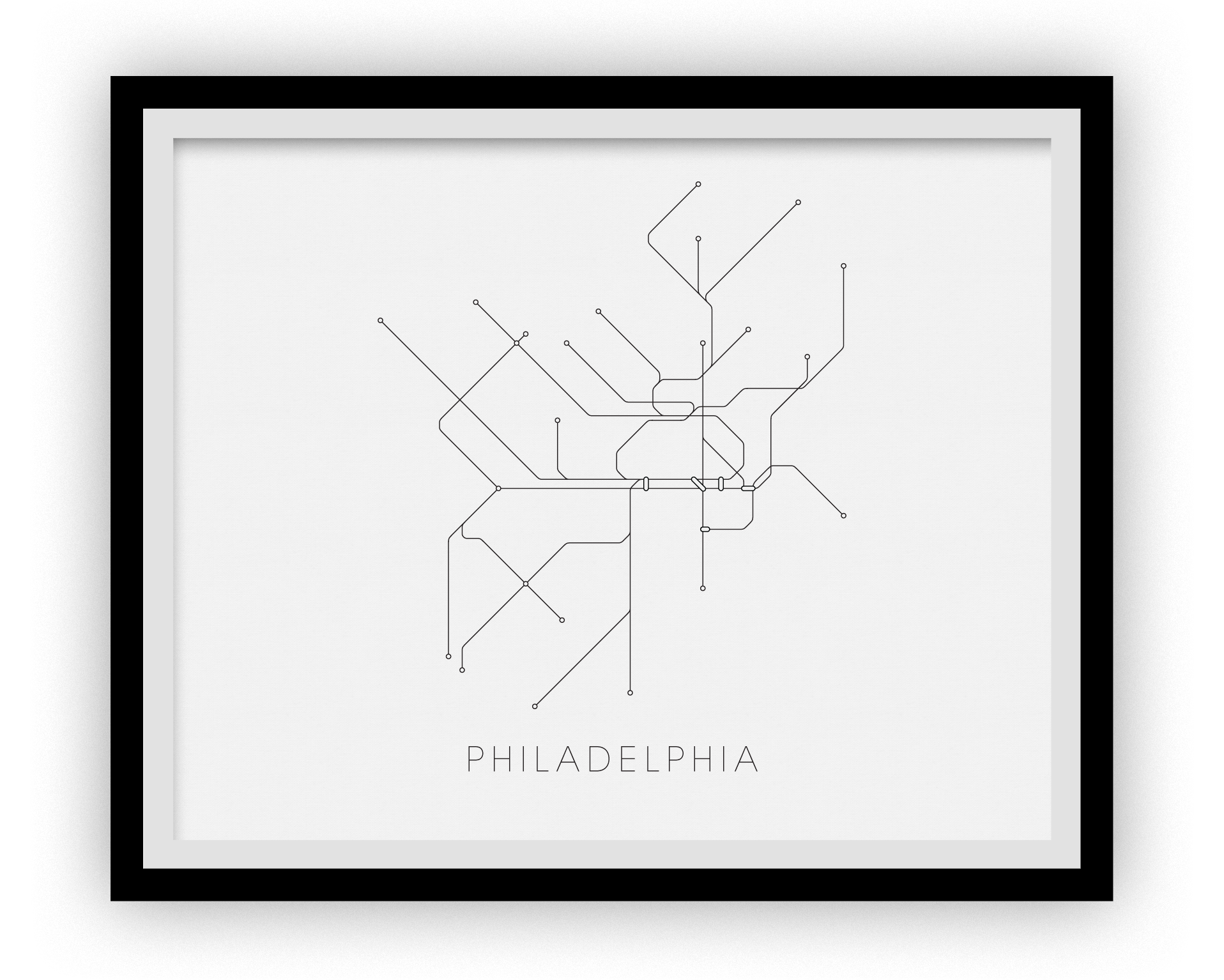 Philadelphia Subway Map Print - Philadelphia Metro Map Poster – Studio ...
