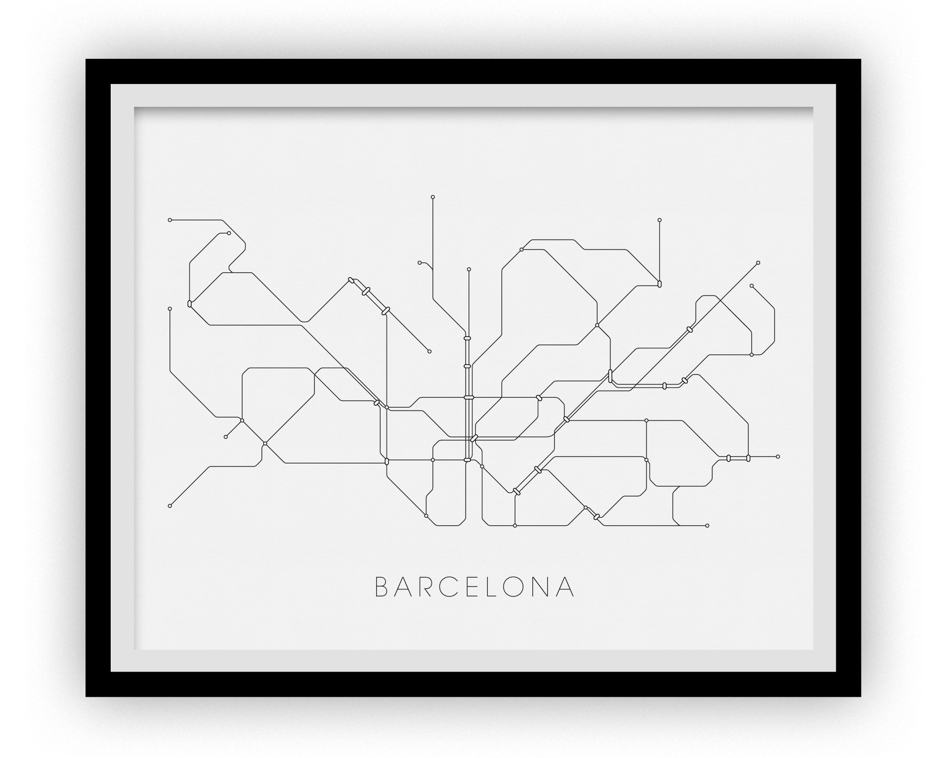 Barcelona Subway Map Print - Barcelona Metro Map Poster – Studio Raton