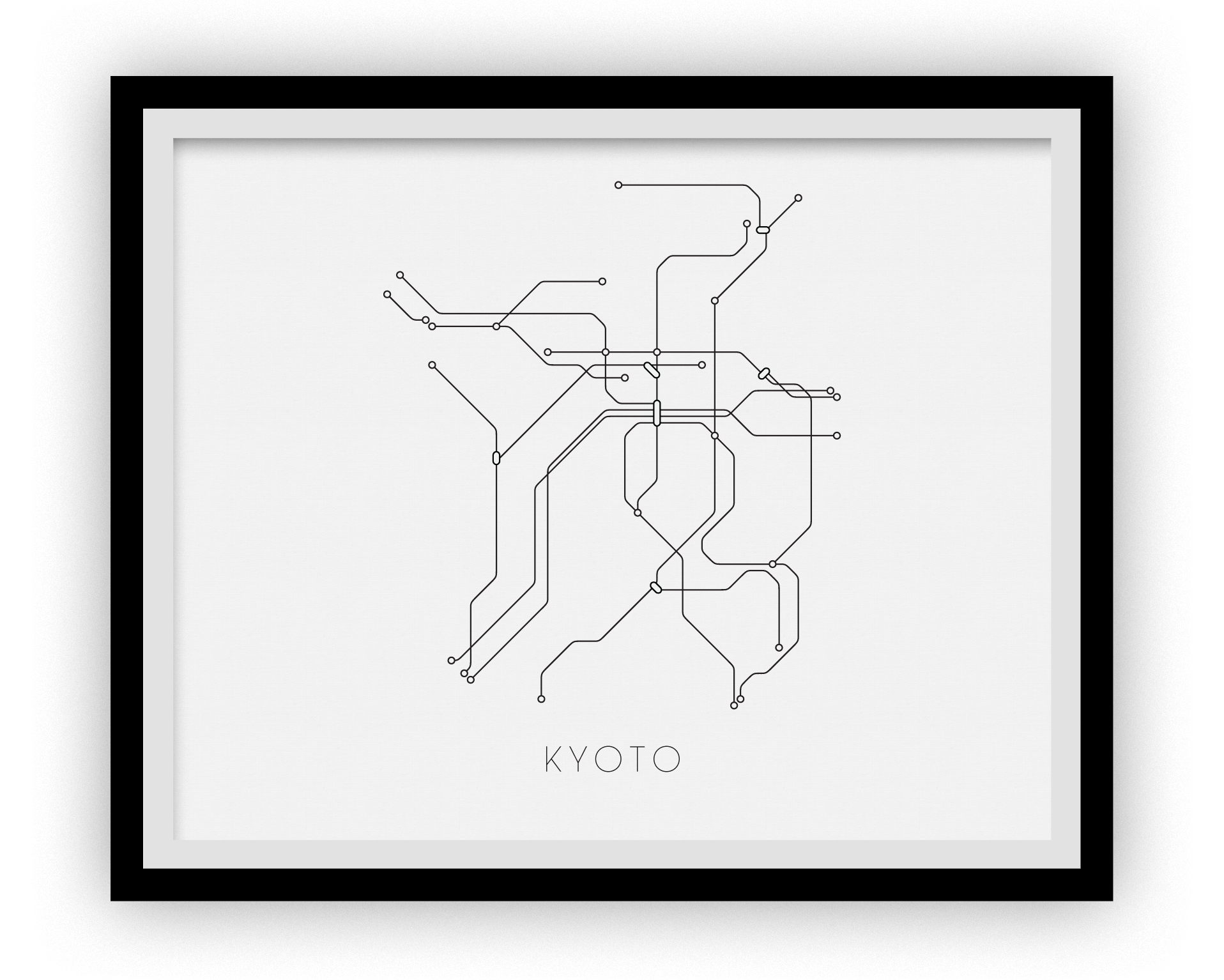 Kyoto Subway Map Print - Kyoto Metro Map Poster – Studio Raton