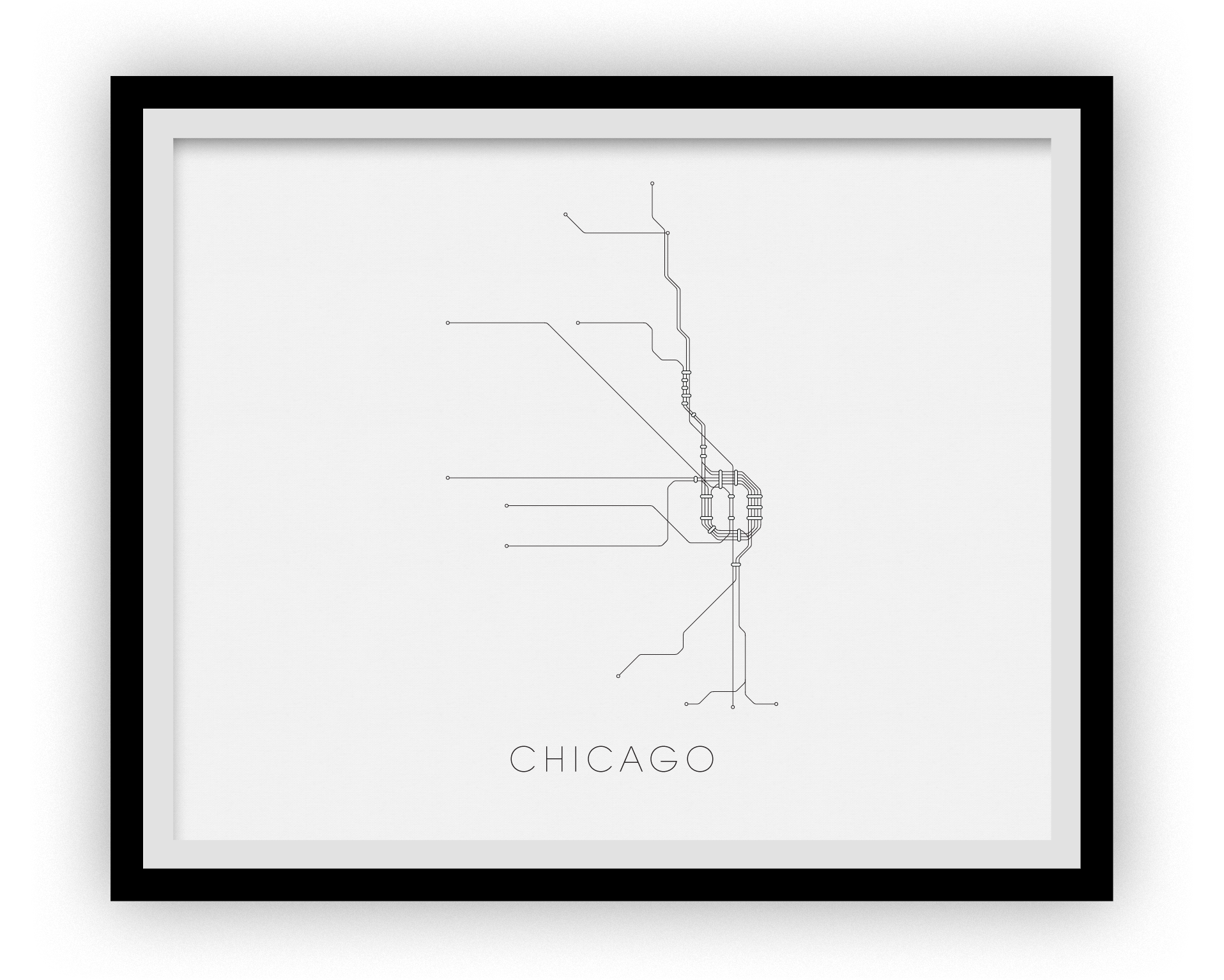 Chicago Subway Map Print - Chicago Metro Map Poster – Studio Raton
